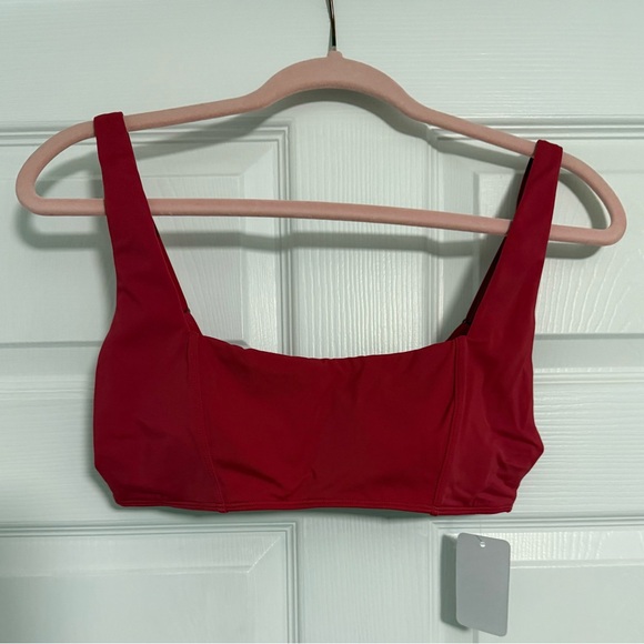 Swim | Red Square Neck Bikini Top | Poshmark